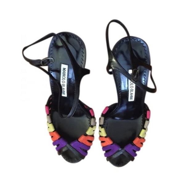 Manolo Blahnik | Shoes | Manolo Blahnik Brand New Suede Sandals Size 55 ...